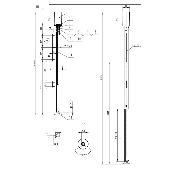 Electric Jack Leg Set - Ute Cabin